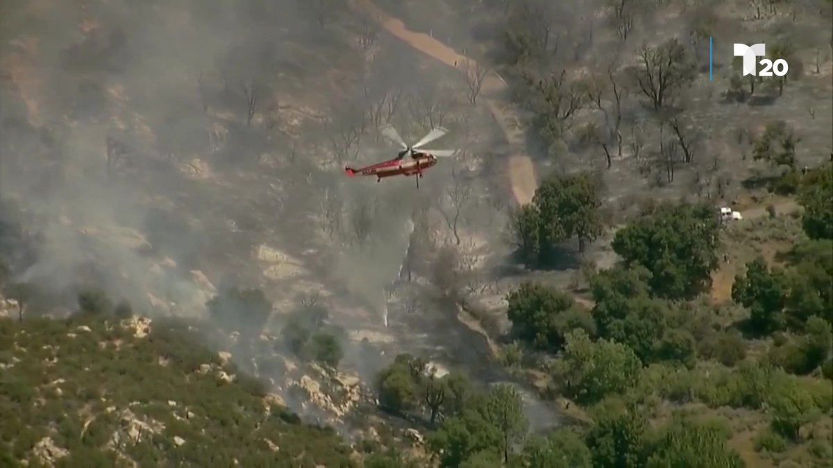 Bomberos del sur de California combaten incendio en Pine Valley ...