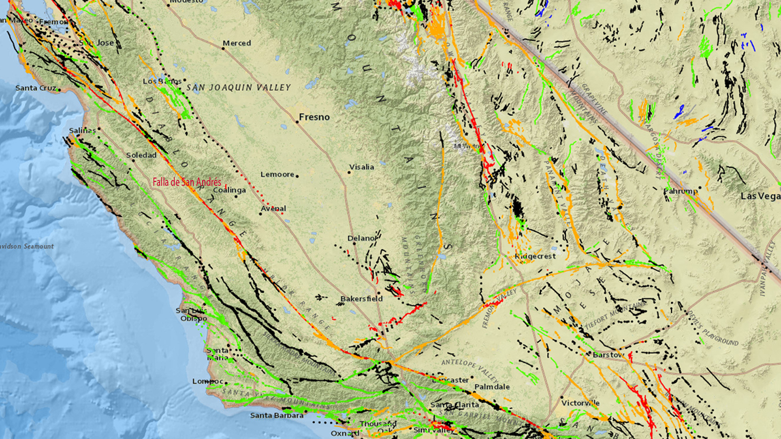 California tierra de terremotos: estas son las fallas geológicas bajo ...