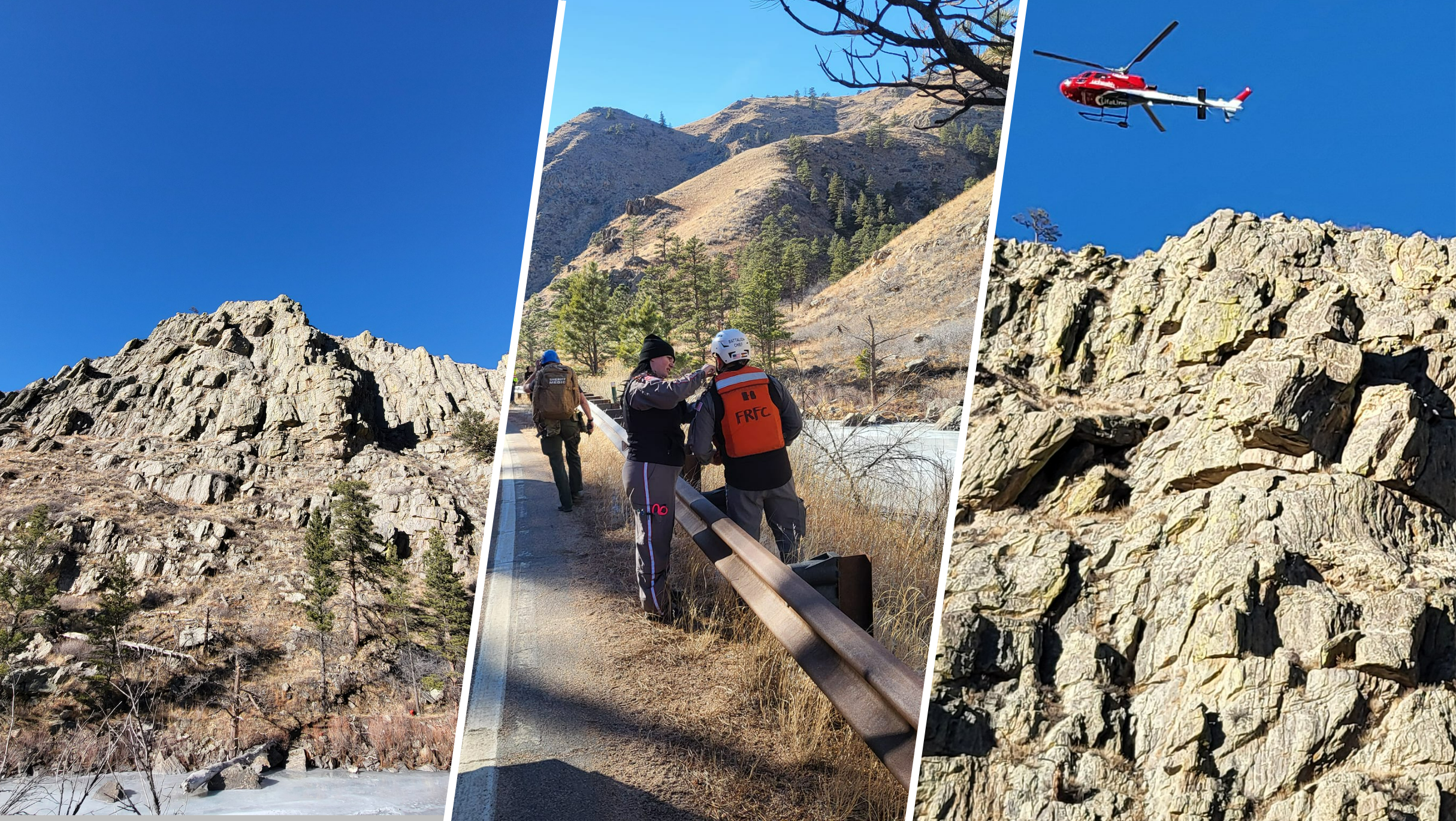 Persona rescatada en el Poudre Canyon – Telemundo San Diego (20)