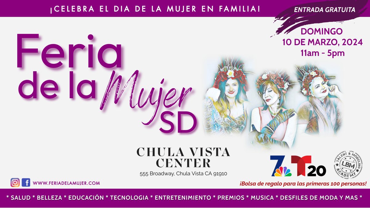 FERIA DE LA MUJER Llega a San Diego este 10 de marzo al Chula Vista ...